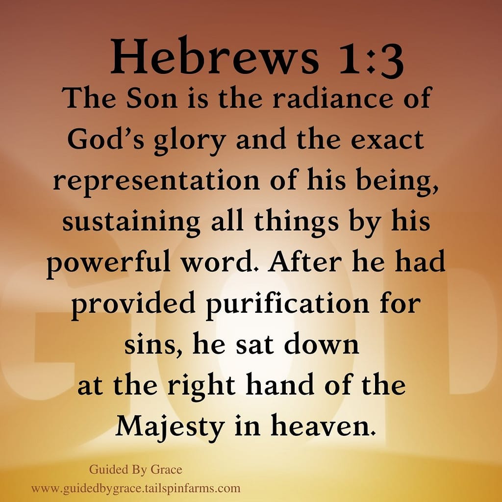 BY FAITH WE UNDERSTAND / HEBREWS 1:3 - Guided By Grace