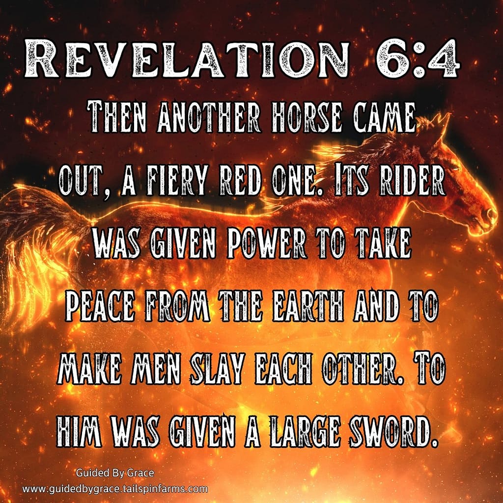 HORSE ... FIERY RED ONE / REVELATION 6:4 - Guided By Grace