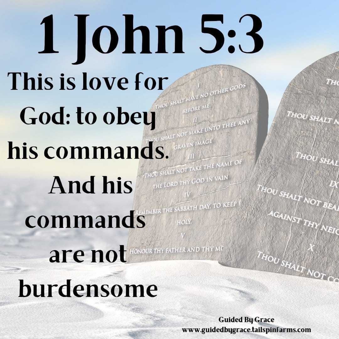 HIS COMMANDS ARE NOT BURDENSOME / 1 JOHN 5:3 - Guided By Grace