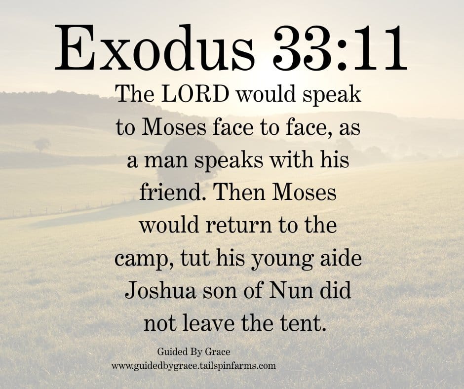 HIS FRIEND - JOSHUA DID NOT LEAVE THE TENT / EXODUS 33:11 - Guided By Grace