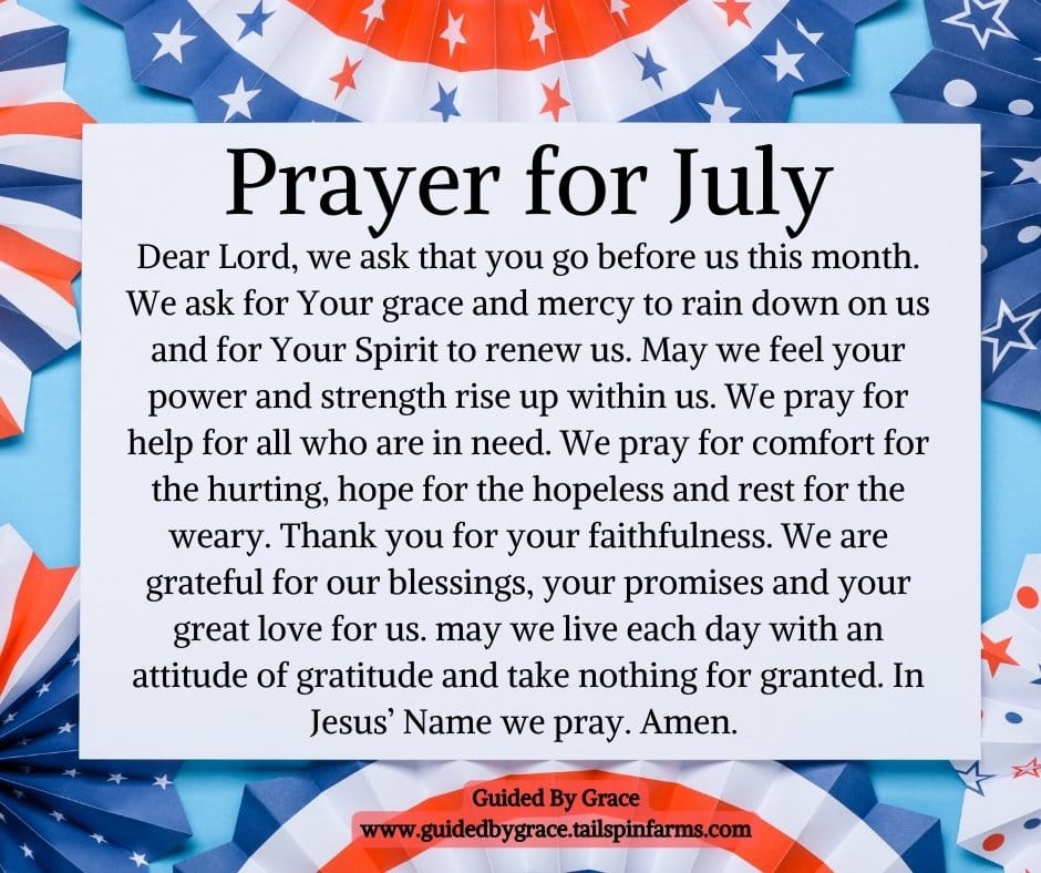 JULY 4th PRAYER - Guided By Grace